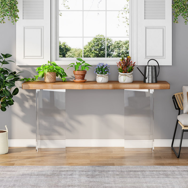 Ebern Designs Surikova 47.24'' Modern Acrylic Console Table & Reviews | Wayfair